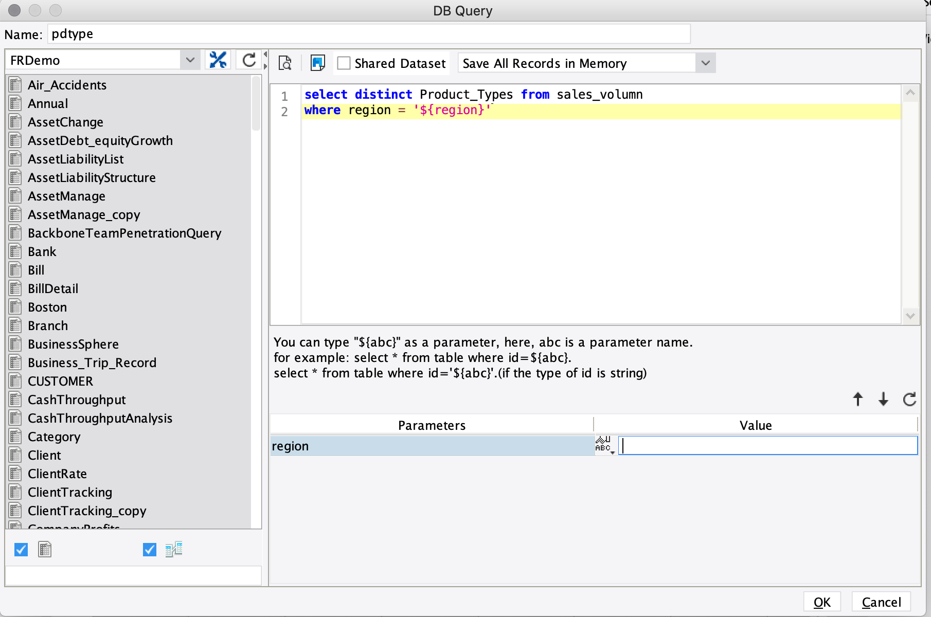 ドロップダウンボックスパラメータをリンクする- FineReport Help Document