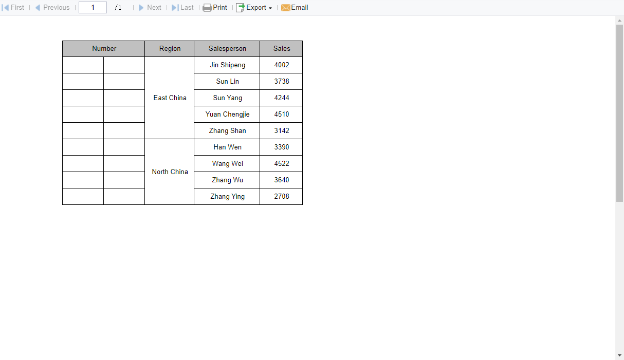 番号- FineReport Help Document