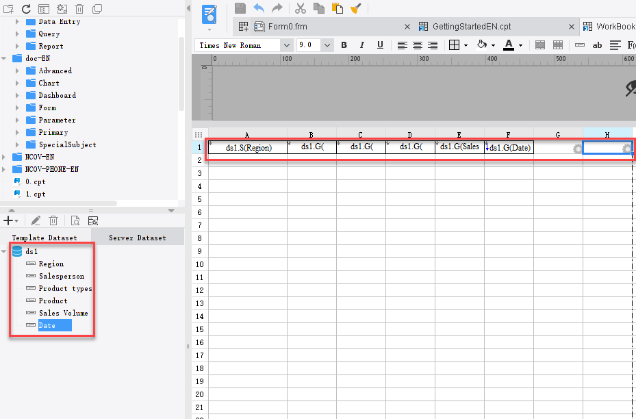 JS 削除前に確認を要求する- FineReport Help Document
